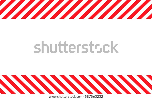 Border Line Red White Color Caution Stock Vector (Royalty Free) 587563232