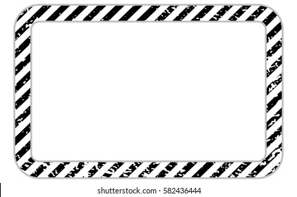Border Line White Black Color Caution Stock Vector (Royalty Free ...