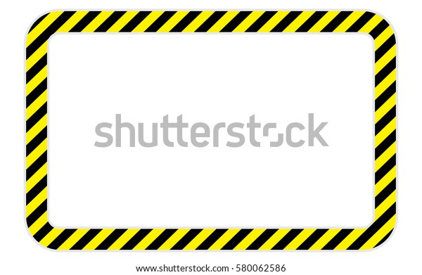 Border Line Yellow Black Color Caution Stock Vector (Royalty Free ...