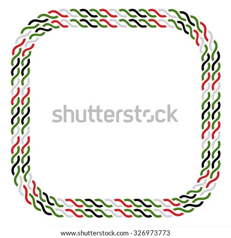 Border Made UAE National Colors Rope Stock Vector (Royalty Free ...