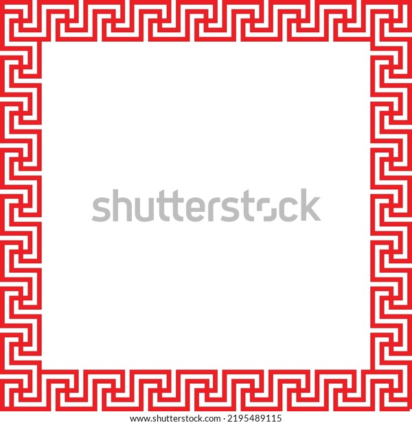 Border Manji Asian Style Square Vector Stock Vector (Royalty Free ...