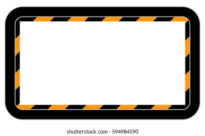 Construction Warning Border Frame On White Stock Vector (Royalty Free ...