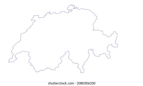 Border Switzerland Simple Line Stock Vector (Royalty Free) 2080306330 ...