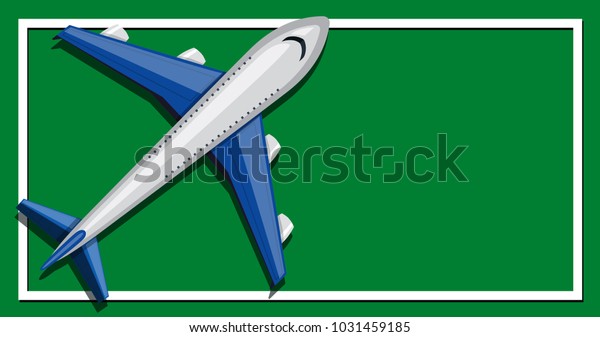 Border Template Airplane Flying Illustration Stock Vector (Royalty Free ...