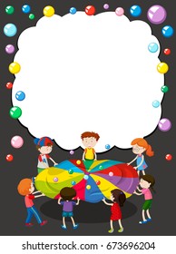 Border Template Children Playing Ball Illustration Stock Vector ...
