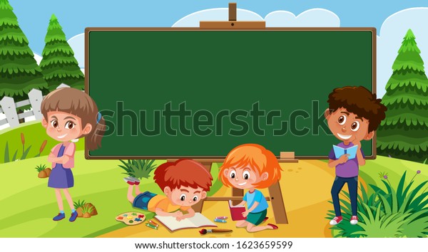 Border Template Kids Park Background Illustration Stock Vector (Royalty ...
