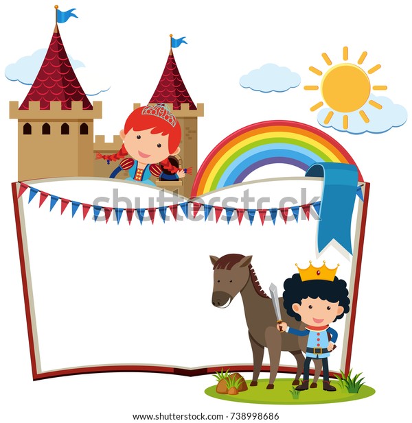 Border Template Knight Horse Illustration Stock Vector (Royalty Free ...