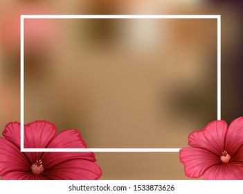 Border Template Red Flowers Illustration Stock Vector (Royalty Free ...