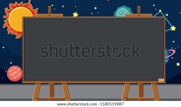 Border Template Space Background Illustration Stock Vector (Royalty ...