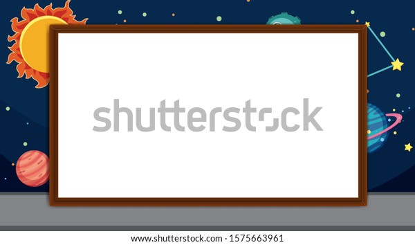 Border Template Stars Space Background Illustration Stock Vector ...