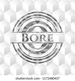 Bore Realistic Grey Emblem Cube White Stock Vector (Royalty Free ...