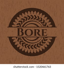 Bore Realistic Wood Emblem Vector Illustration: vector de stock (libre ...