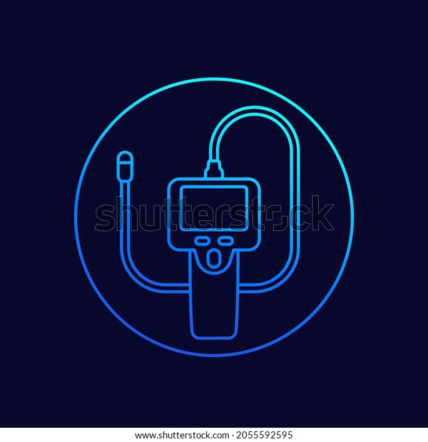 Borescope Icon Inspection Camera Line Vector Stock Vector (Royalty Free ...