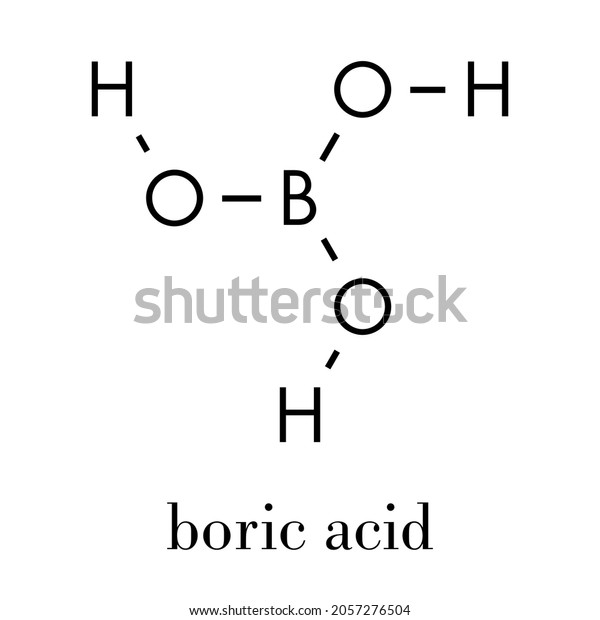 Boric Acid Molecule Known Hydrogen Borate Stock Vector (Royalty Free ...