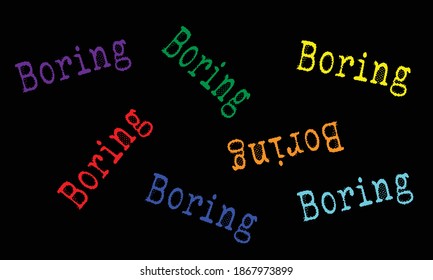 Boring Black Wallpaper Rainbow Colored Text Stock Vector (Royalty Free ...