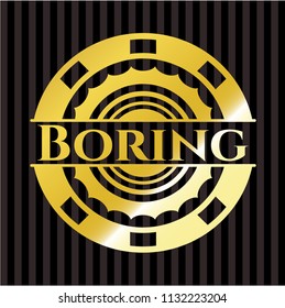 Boring Gold Emblem Stock Vector (Royalty Free) 1132223204 | Shutterstock