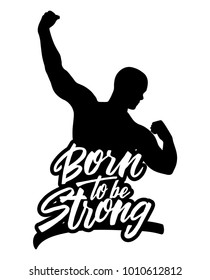 Born Be Strong Vector Illustration Strong: vector de stock (libre de ...