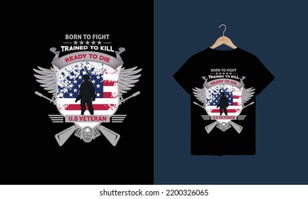 Born Fight Trained Kill Army Soldier Stock Vector (Royalty Free ...