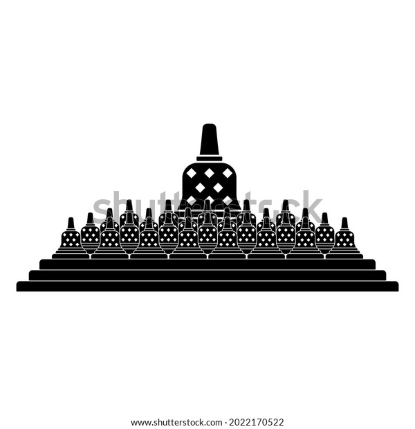 Borobudur Temple Landmark Illustrations Vector Sign Stock Vector ...