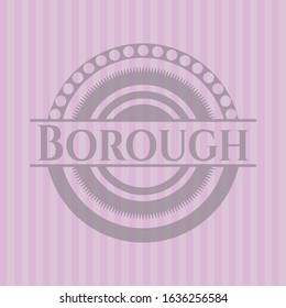 Borough Pink Emblem Vector Illustration Detailed Stock Vector (Royalty ...