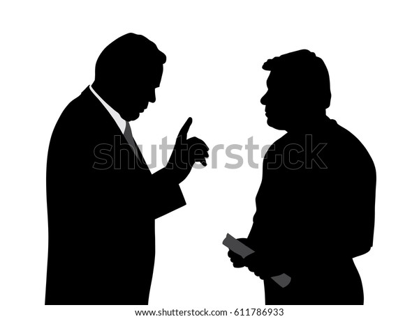 Boss Giving Order Warning His Employee: vetor stock (livre de direitos ...