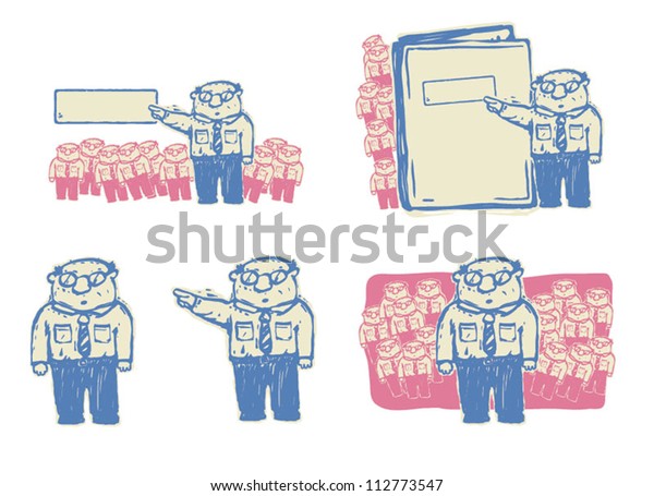 Boss Giving Orders Vector Illustration Stock Vector (Royalty Free ...