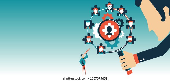 Business Analysis Concept Banner Characters Can Stock Vector (Royalty ...