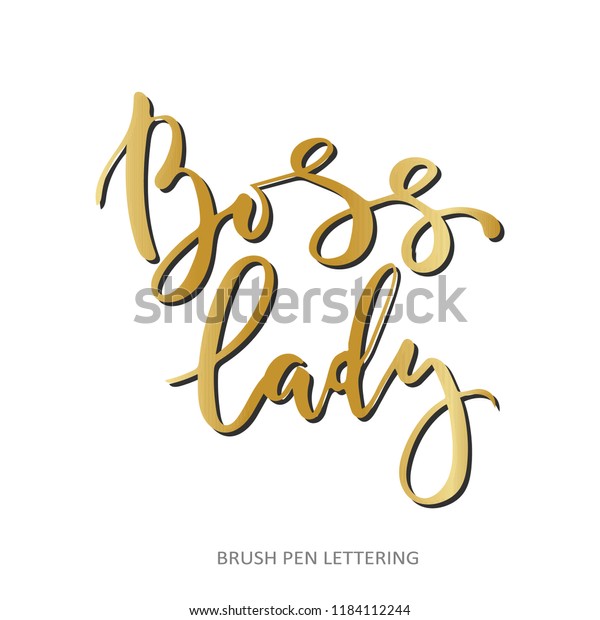 Boss Lady Isolated Vector Quote Lettering Stock Vector (Royalty Free ...