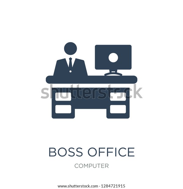 Boss Office Icon Vector On White Stock Vector (Royalty Free) 1284721915 ...
