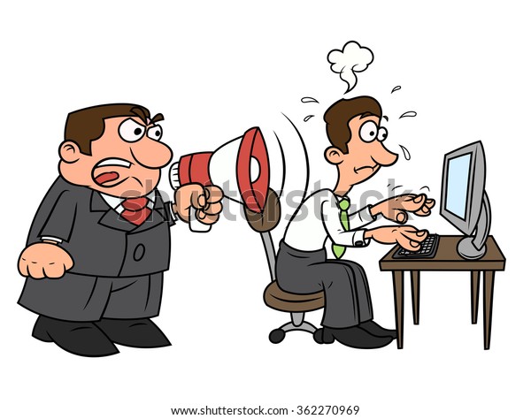 Boss Yelling Worker Stock Vector (Royalty Free) 362270969 | Shutterstock