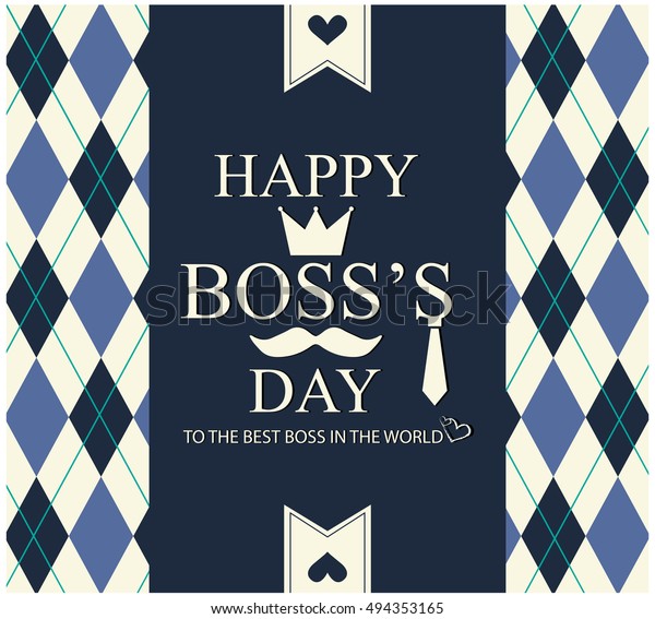 Bosss Day Greeting Card Backgroundvector Illustration 库存矢量图（免版税）494353165 Shutterstock