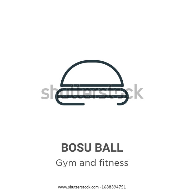 Bosu Ball Outline Vector Icon Thin Stock Vector (Royalty Free ...