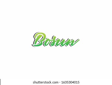 Bosun Typography Poster Calligraphy Text Isolated Stock Vector (Royalty ...