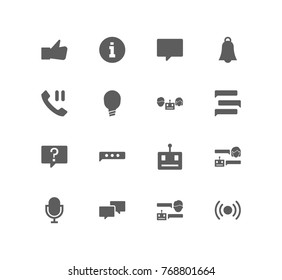 Bot Communication Icon Set Online Conversation Stock Vector (Royalty ...
