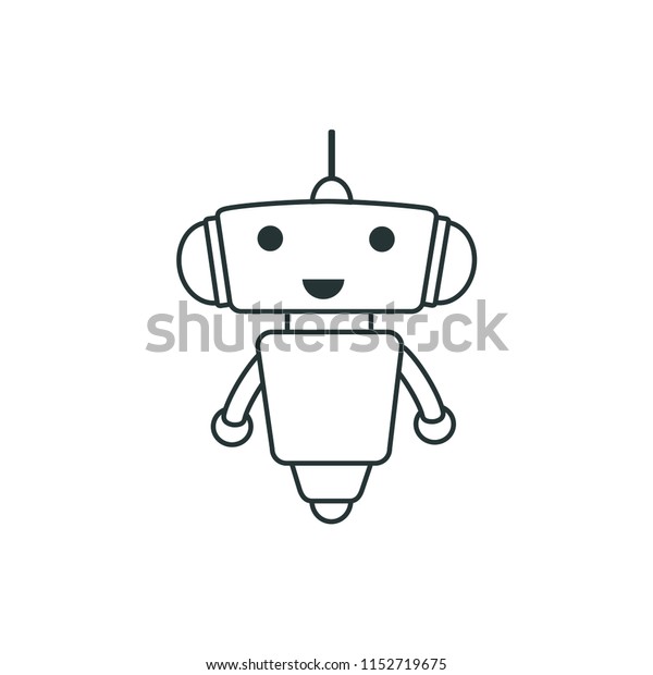 Bot Icon Chatbot Icon Cute Outline Stock Vector (Royalty Free ...