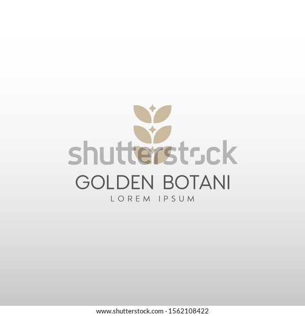 Botani Golden Logo Design Modern Luxury Stock Vector (Royalty Free ...