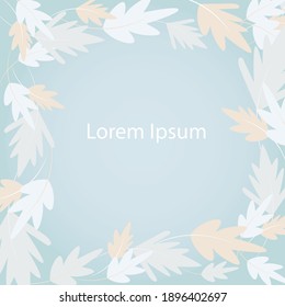 Botanical Frame Lorem Ipsum Grey Green Stock Vector (Royalty Free ...
