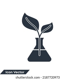 Botany Icon Logo Vector Illustration Laboratory Stock Vector (Royalty ...