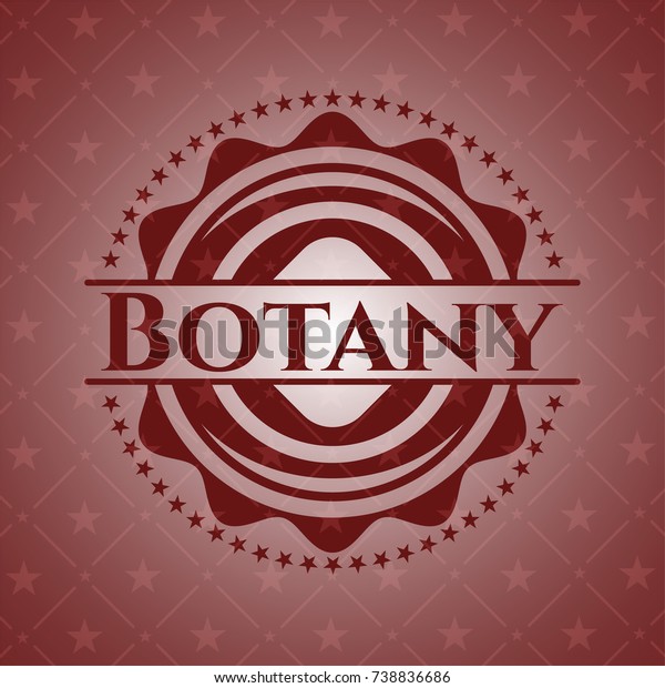 Botany Red Emblem Retro Stock Vector (Royalty Free) 738836686 ...