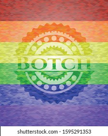Botch Emblem On Mosaic Background Colors Stock Vector (Royalty Free ...
