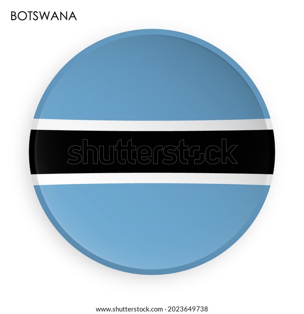 Botswana Flag Icon Modern Neomorphism Style Stock Vector (Royalty Free ...