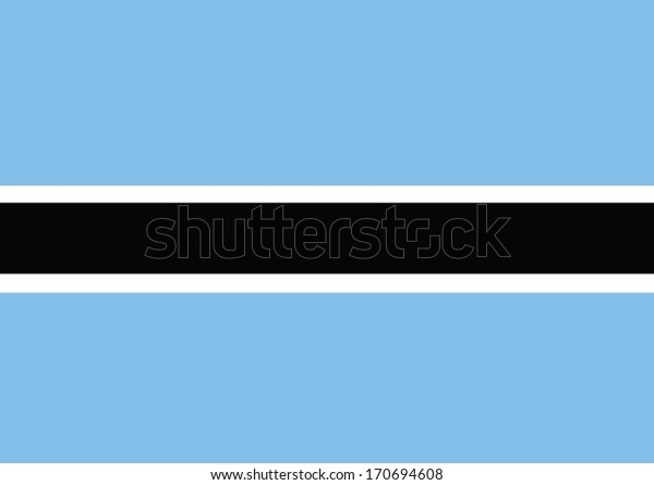 Botswana Flag Themes Idea Design Stock Vector (Royalty Free) 170694608