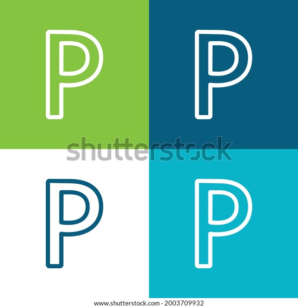 Botswana Pula Currency Sign Flat Four Stock Vector (Royalty Free ...