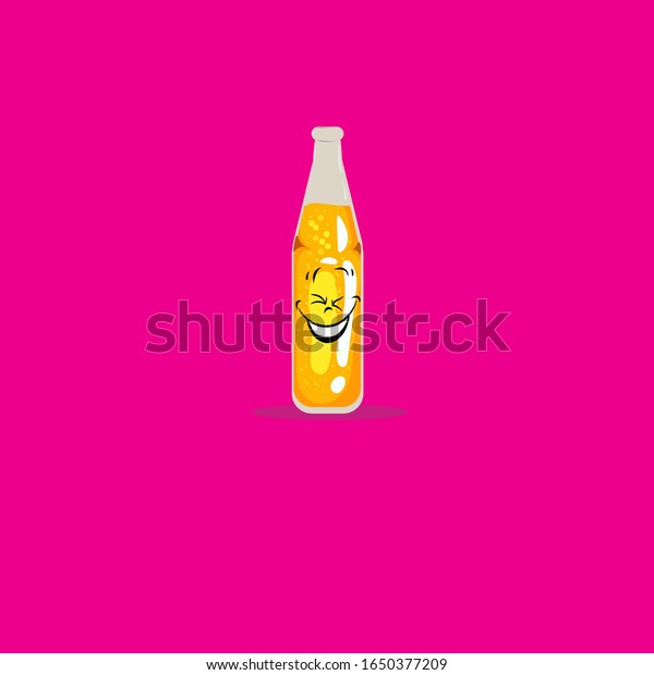 Bottle Cartoon Vector Smile Emoji Stock Vector (Royalty Free ...