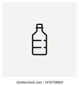 Plastic Bottles Icon Line Element Vector: vector de stock (libre de ...