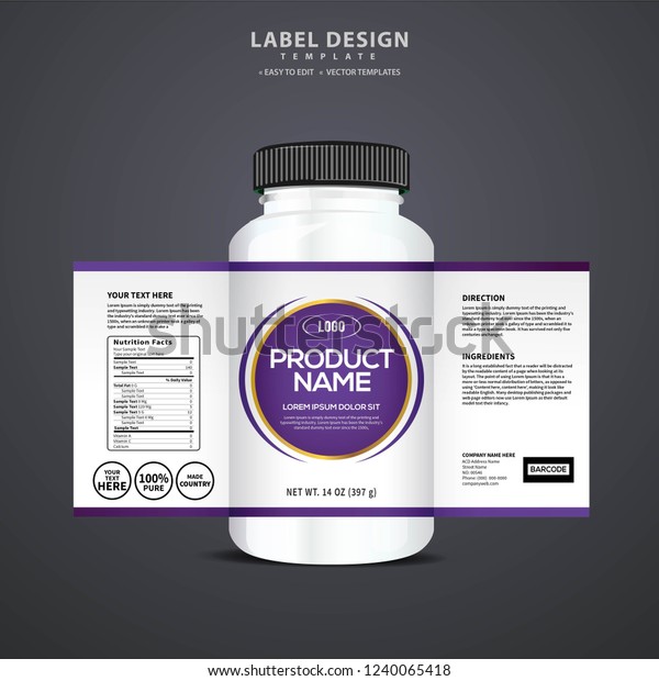 Bottle label, Package template design, Label design, mock up design ...