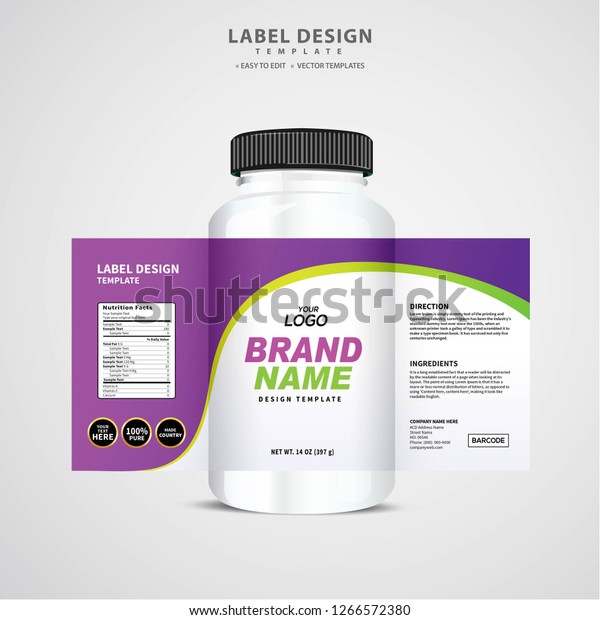 Bottle Label Package Template Design Label: Vector có sẵn (miễn phí bản ...