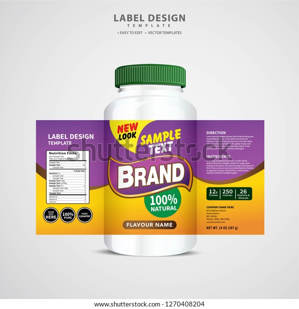Bottle label, Package template design, Label design, mock up design ...