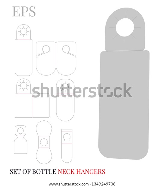 Bottle Neck Hanger Template Wine Hanger Stock Vector (Royalty Free ...