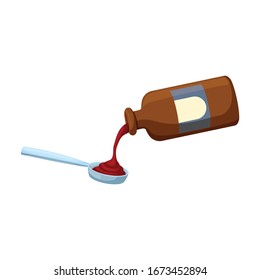 Dosage Cough Syrup Icon Cartoon Dosage Stock Vector (Royalty Free ...